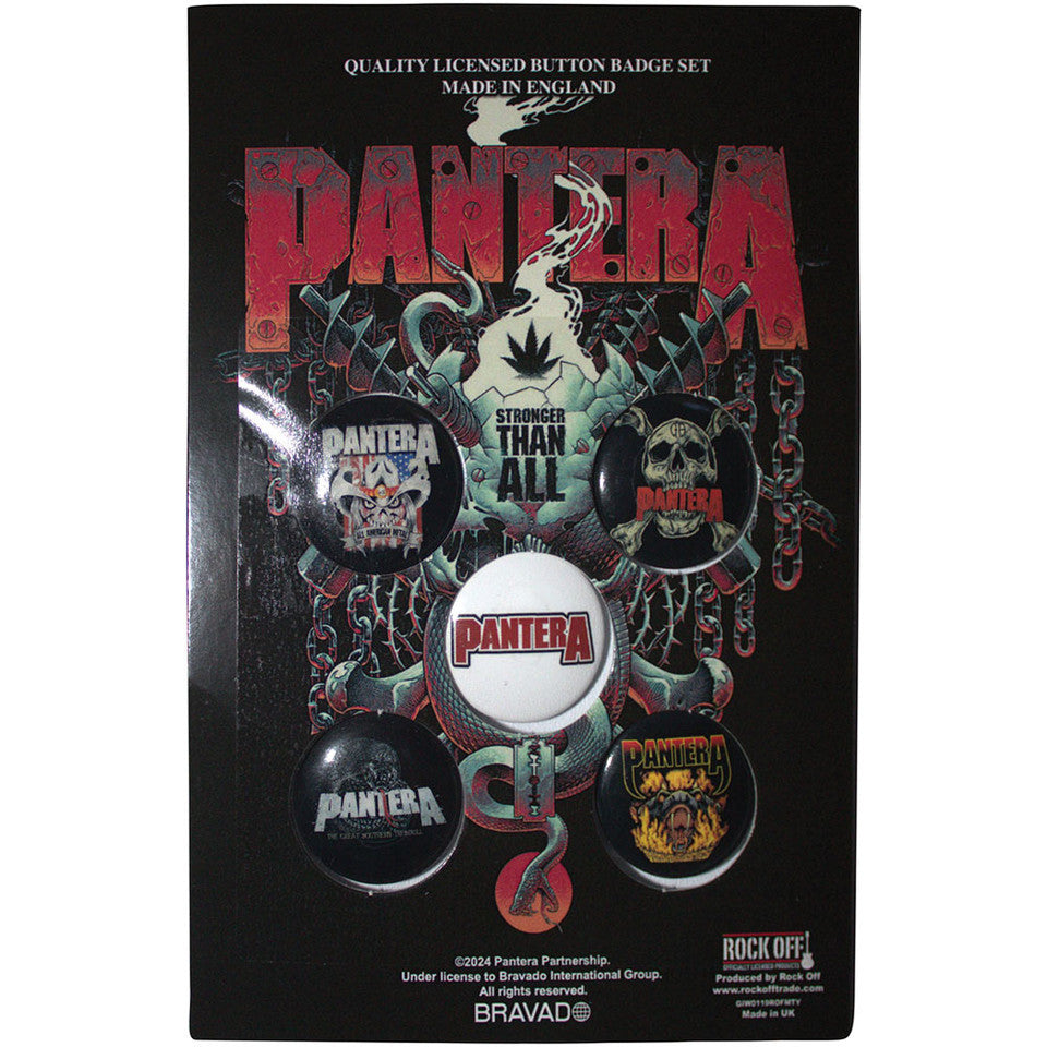 PANTERA BUTTON BADGE PACK: SNAKE – Shred Merch